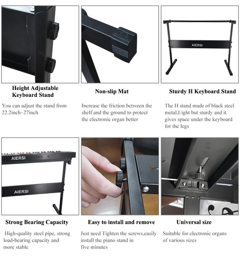 H Style Black Electronic Organ Stand - Wholesale Price China Made ...