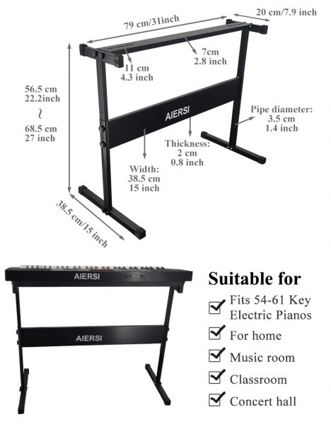 H Style Black Electronic Organ Stand - Wholesale Price China Made ...