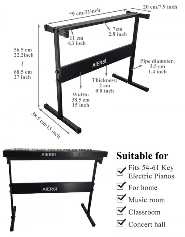 H Style Black Electronic Organ Stand - Wholesale Price China Made ...