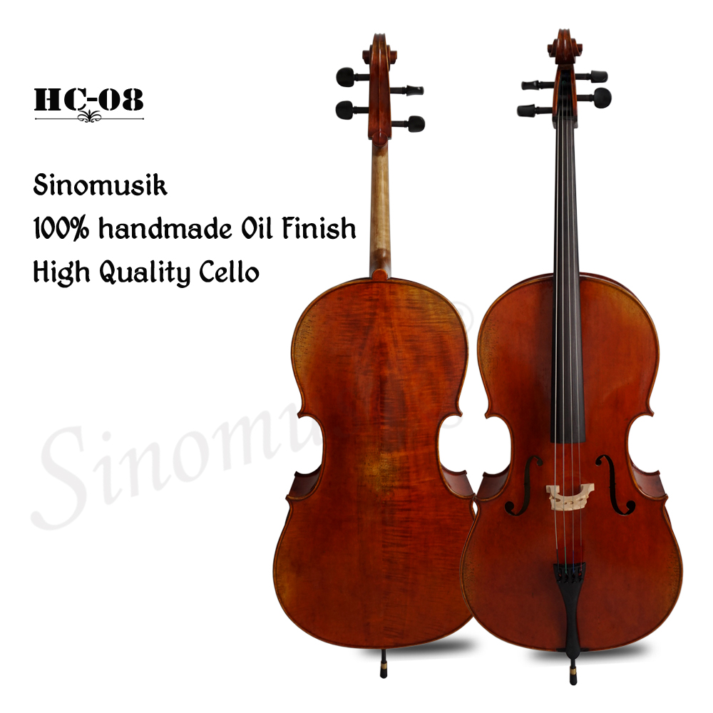 Red Brown Hand Rubbed Oil Finish Flame Maple Cello HC08 – Aiersi Music